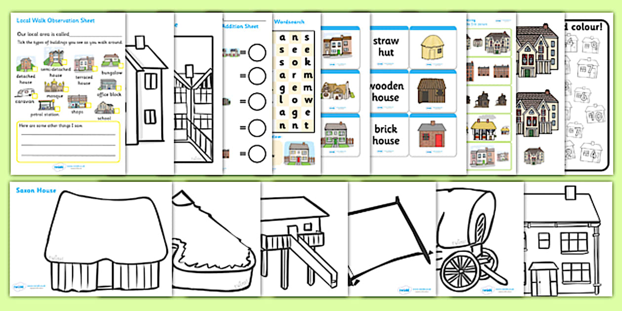 Houses and Homes Activity Pack - Types of Houses - Twinkl