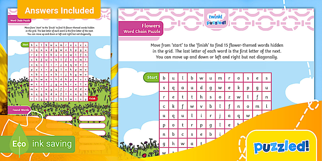 Flowers Puzzle - Twinkl Puzzled (teacher made) - Twinkl