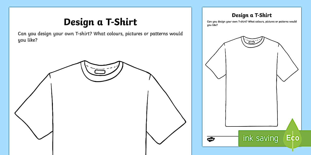T Shirt Printable | 1st Grade Art Resource | Twinkl USA
