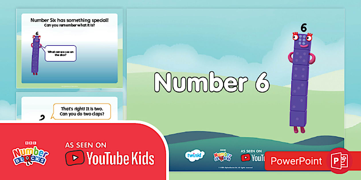 Numberblocks: Number 6 PowerPoint (Hecho por educadores)