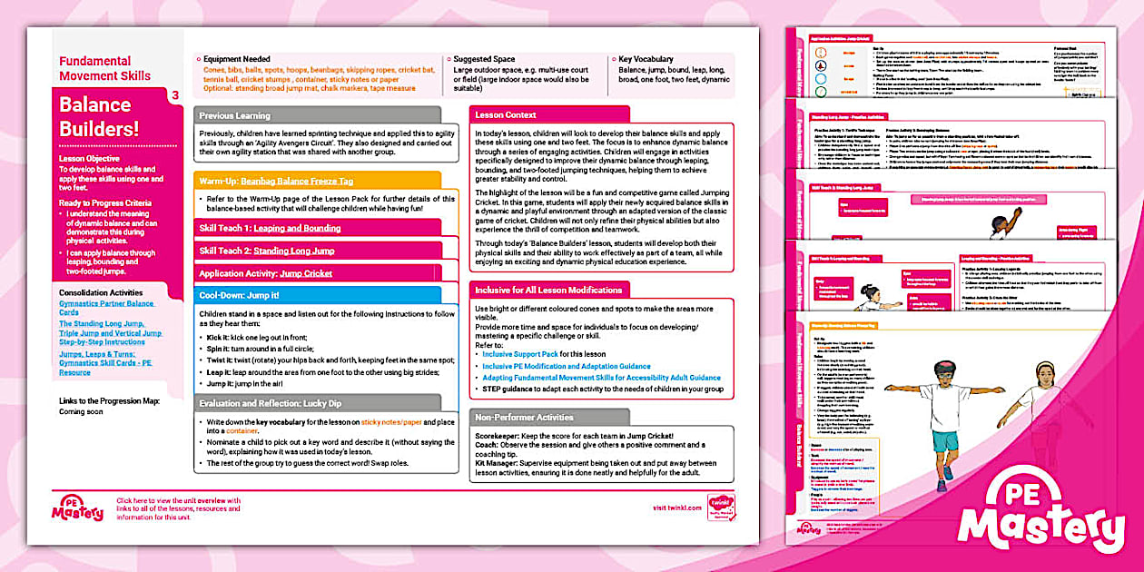 Y5 Fundamental Movement Skills Lesson 3: Balance Builders!