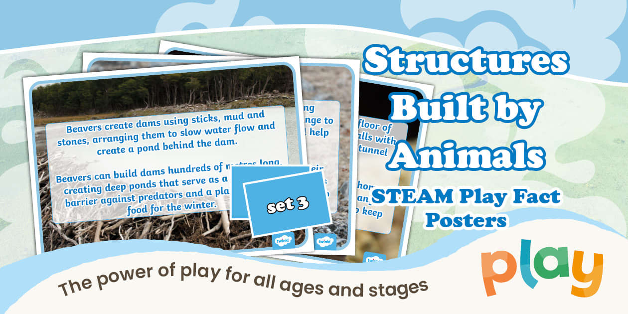 Structures Built by Animals Set 3 STEAM Play Fact Posters