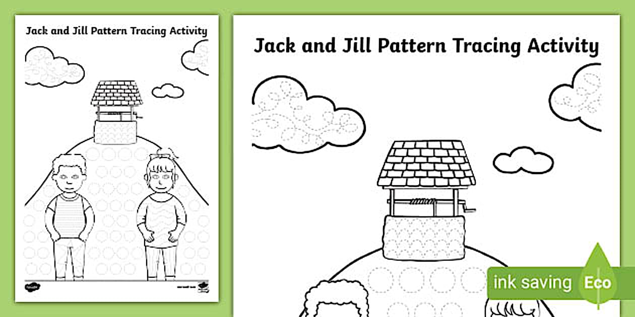 Jack and Jill Pattern Tracing Activity - Twinkl