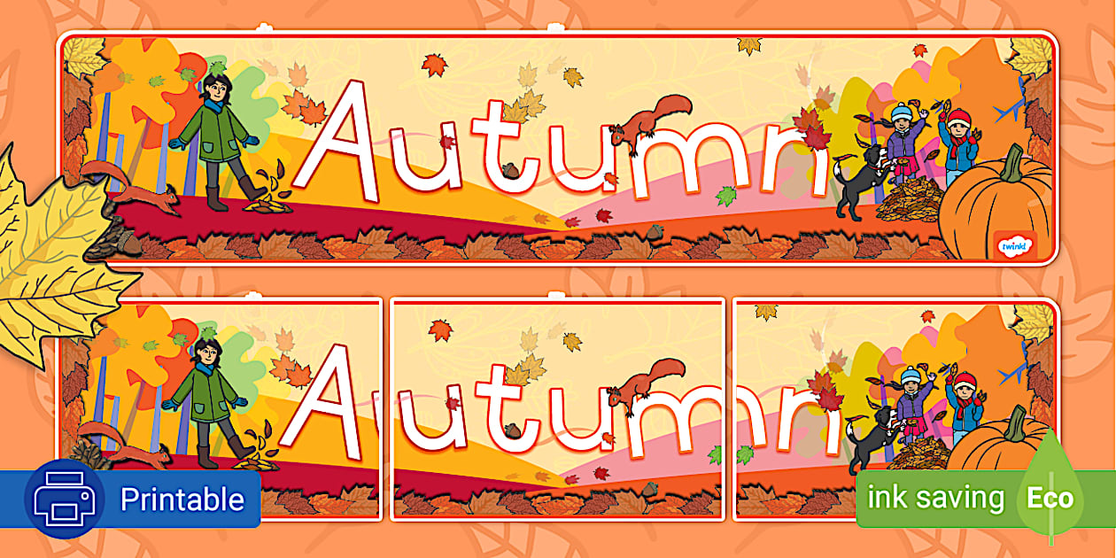 Preschool: Autumn - Display Banner