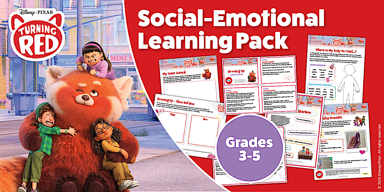 Turning Red: Social-Emotional Learning Pack for 3rd-5th