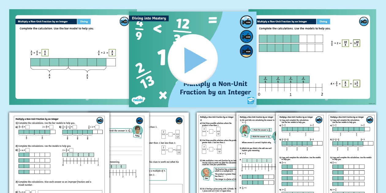 👉 Y5 DiM: Step 2 Multiply a Non-Unit Fraction by an Integer