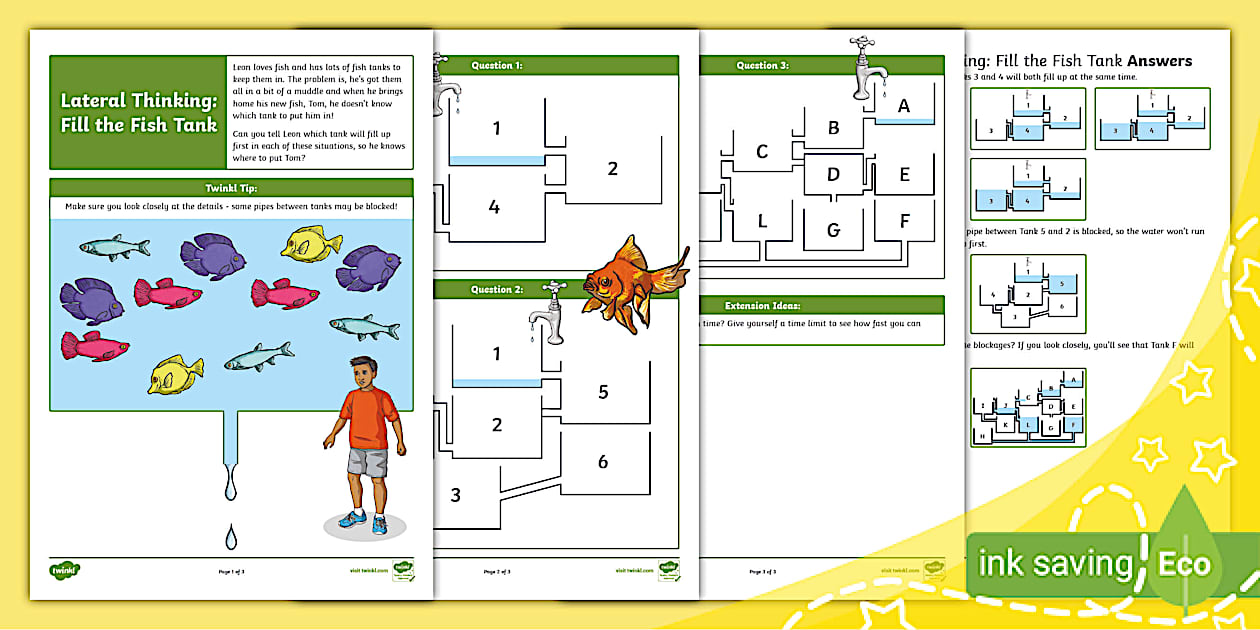 👉 Lateral Thinking: Fill the Tank (teacher made) - Twinkl