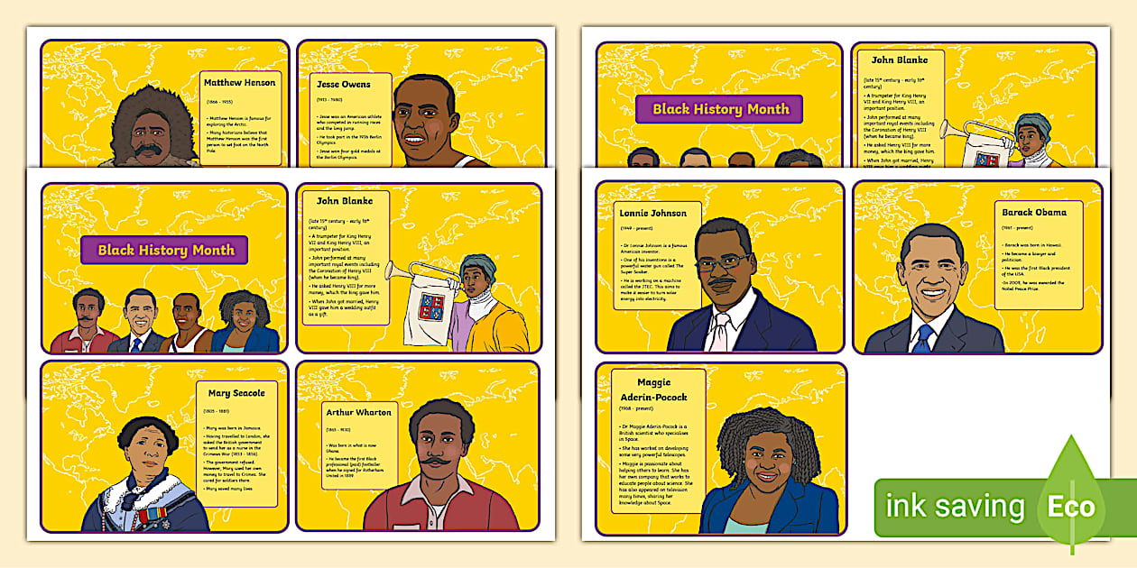 Black History Month Fact Cards (teacher made) - Twinkl