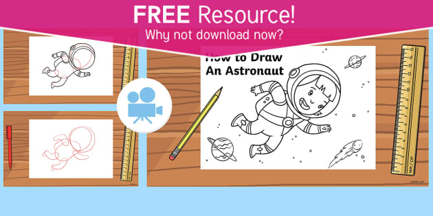 FREE! - How to Draw an Astronaut Video (teacher made)