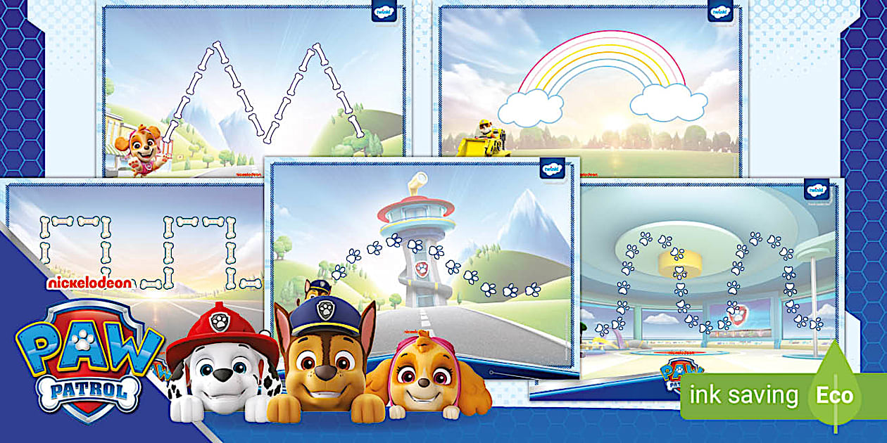 FREE! - PAW Patrol: Mark-Making Pattern Cards - Twinkl