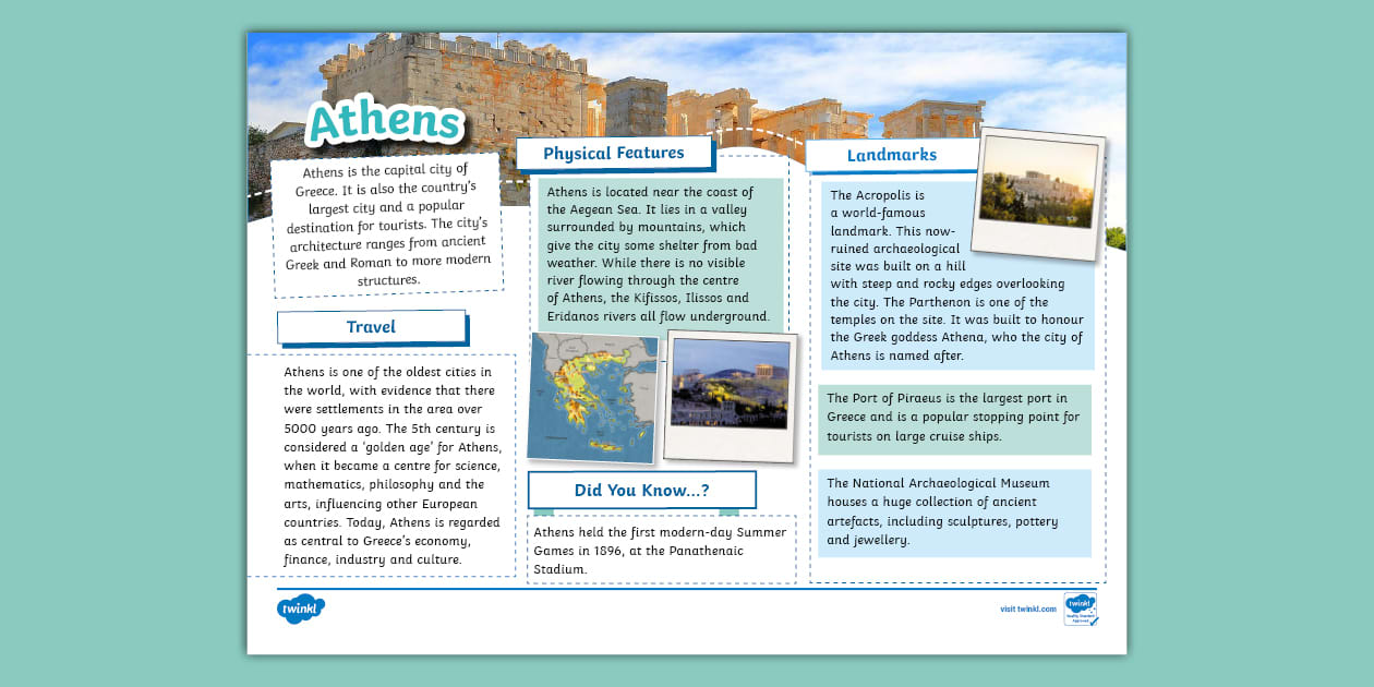 Athens Fact File - KS2 (Teacher-Made) - Twinkl