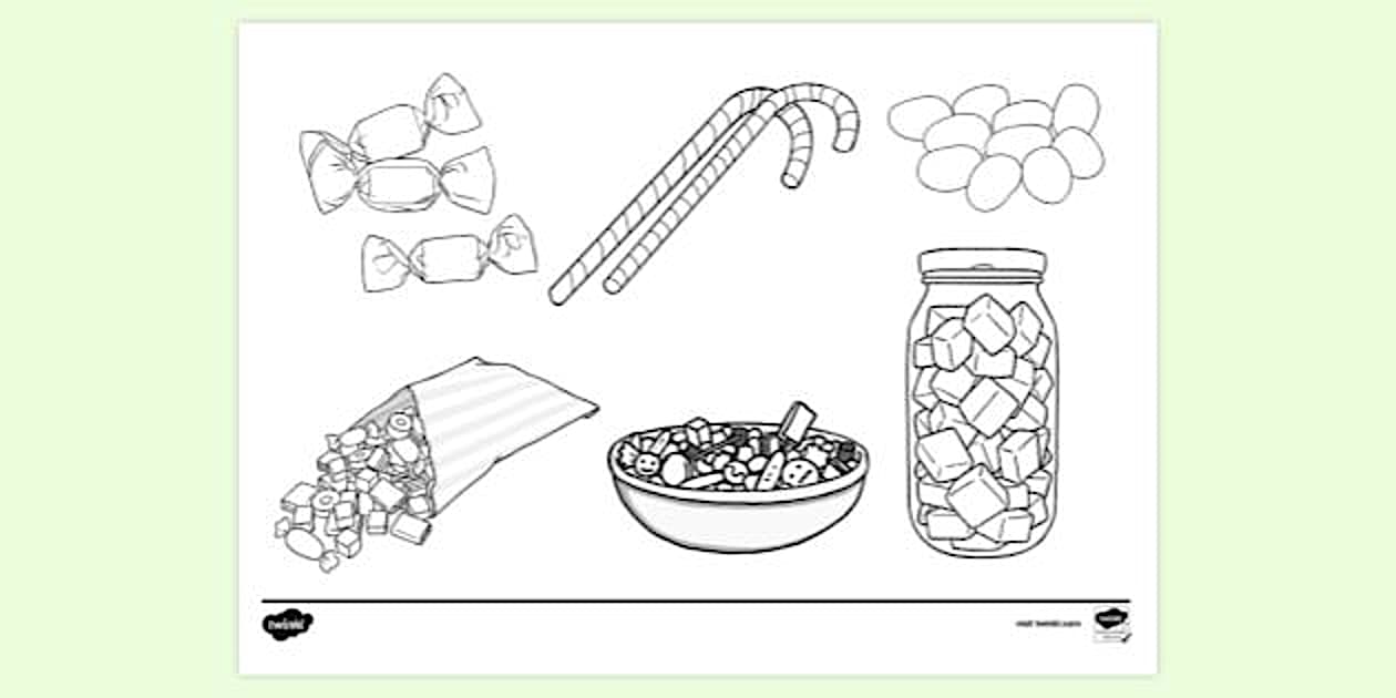 Sweets Colouring Sheet | Colouring Sheets (teacher made)