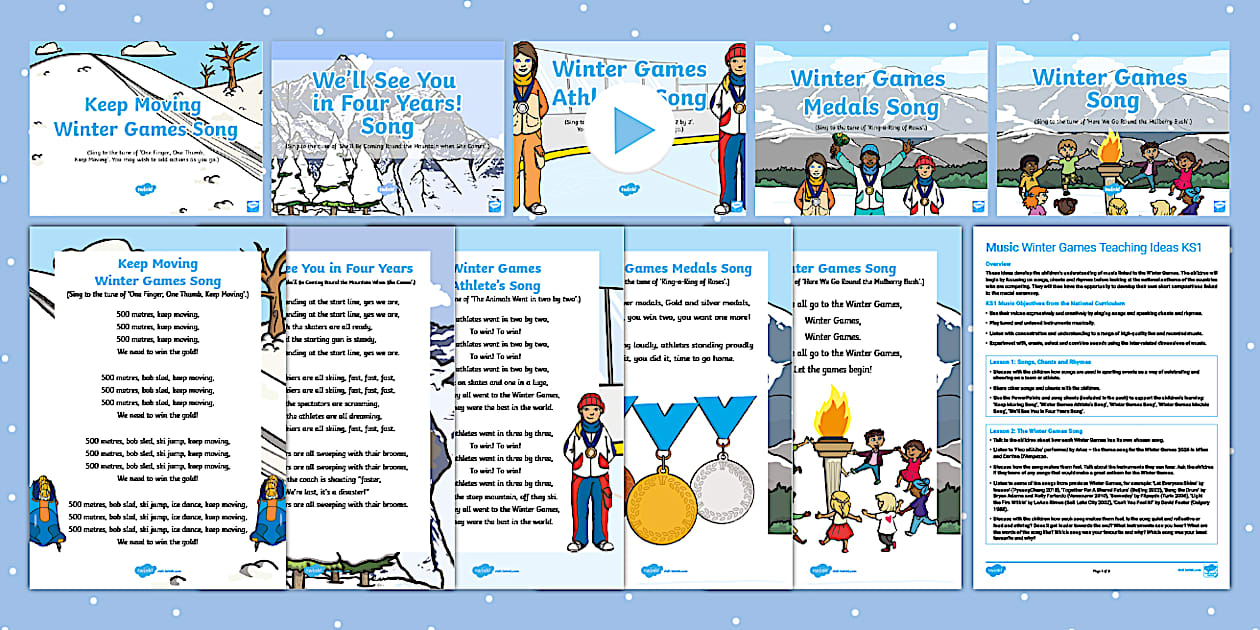 👉 KS1 Winter Games Music Teaching Ideas (teacher made)