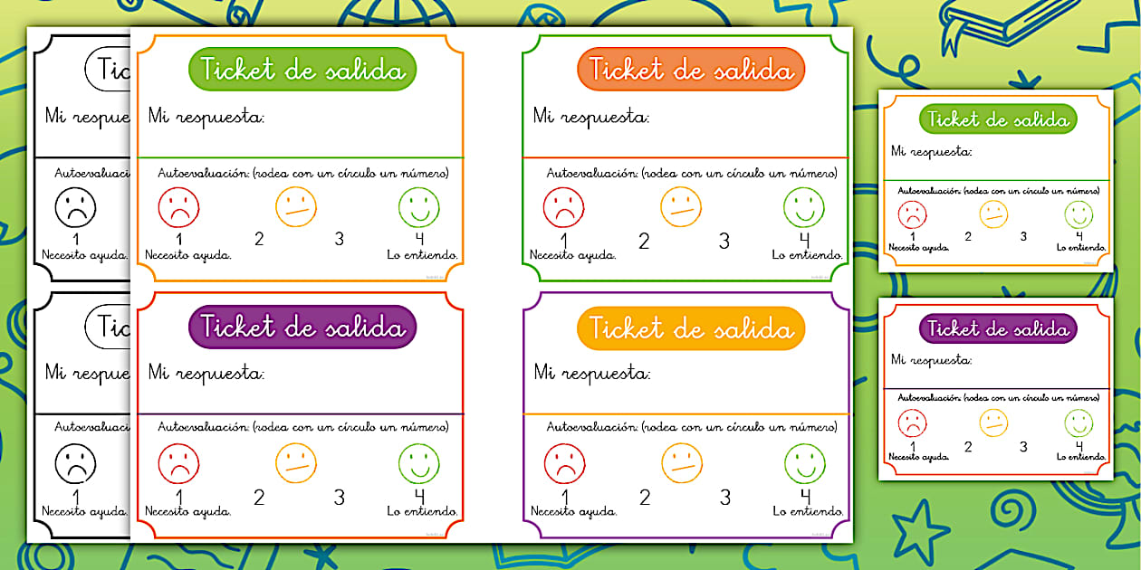 Ticket de salida genérico (teacher made) - Twinkl