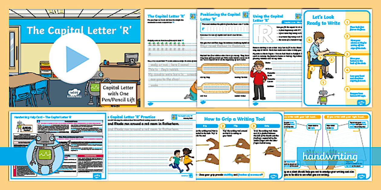 Twinkl Handwriting: The Capital Letter 'R' EYFS/KS1 Activity Pack