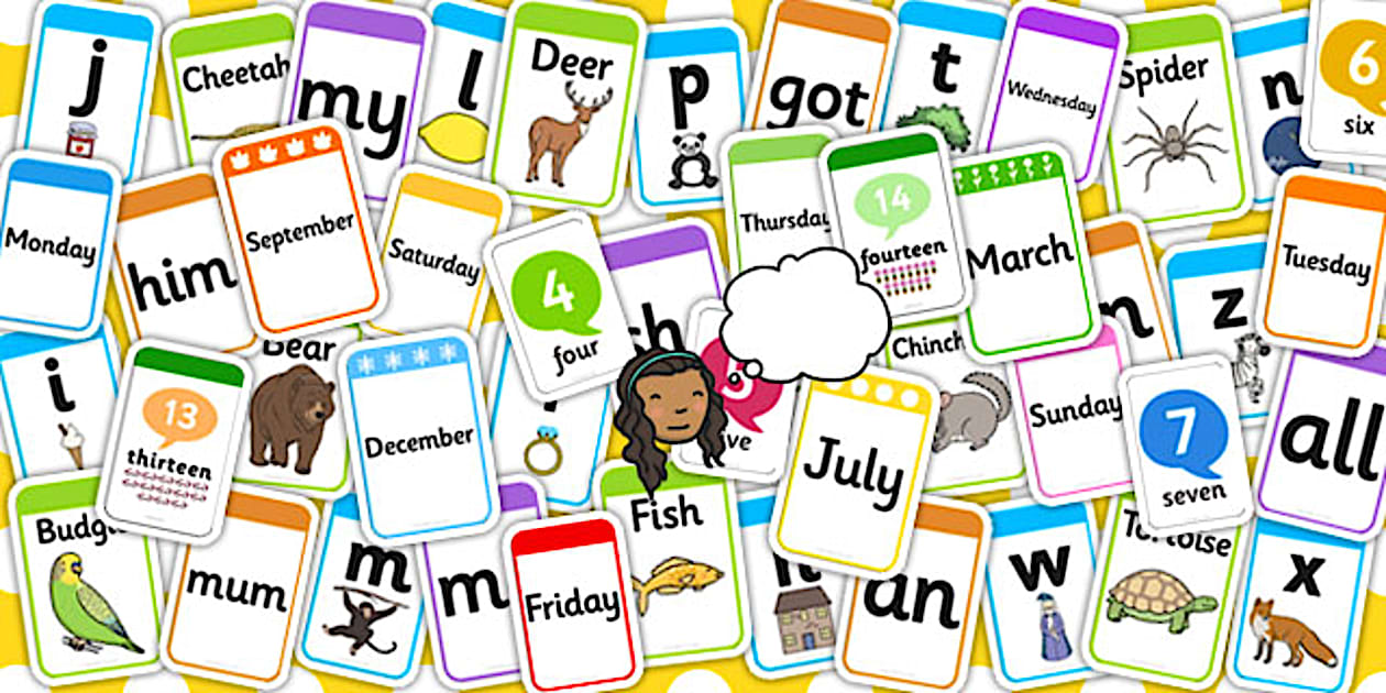 Complete Early Learning Flash Cards Set (teacher made)