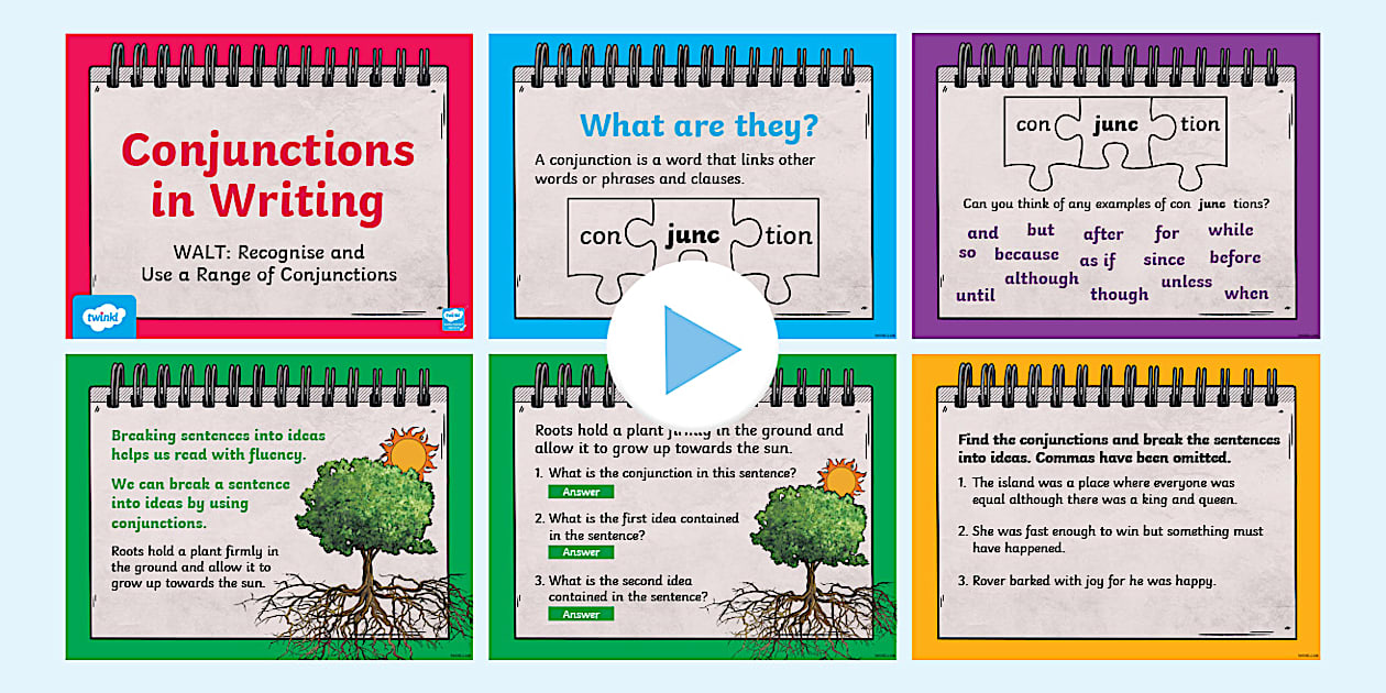 Conjunctions in Writing (teacher made) - Twinkl