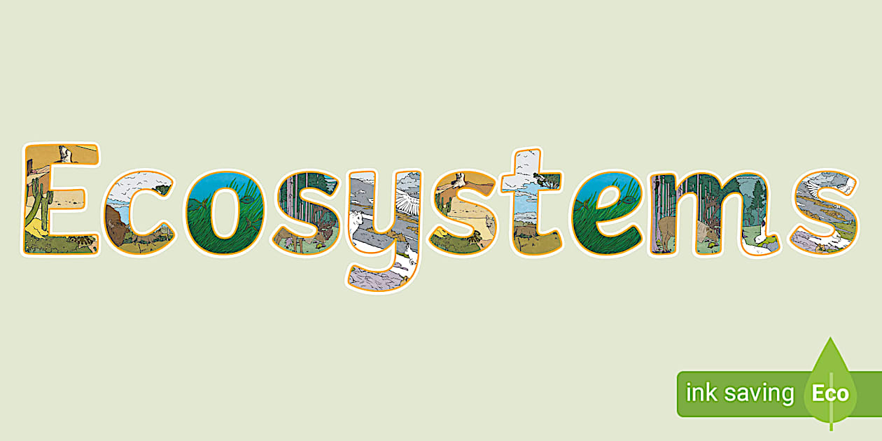 Ecosystems Display Lettering (teacher made) - Twinkl