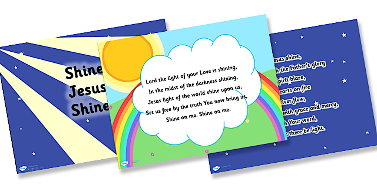 Shine Jesus Shine Hymn Lyrics PowerPoint (teacher made)