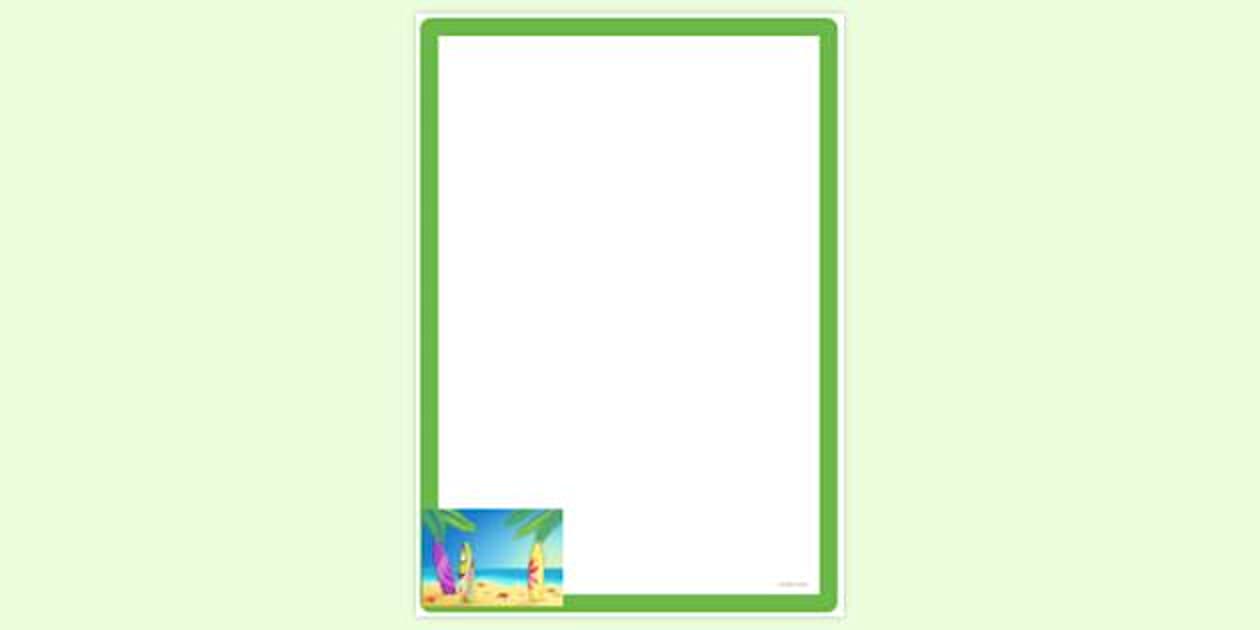 Simple Blank Holiday Page Border | Page Borders | Twinkl