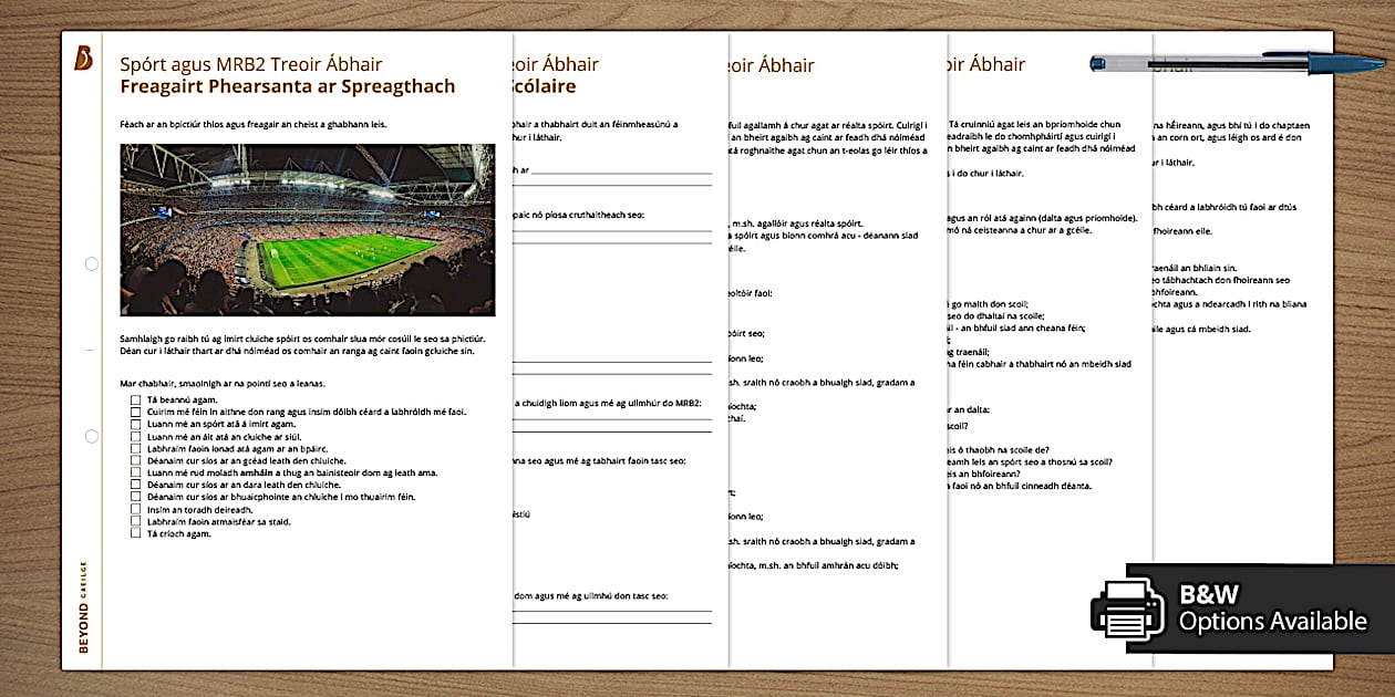 Spórt agus MRB2 Treoir Ábhair (Teacher-Made) - Twinkl