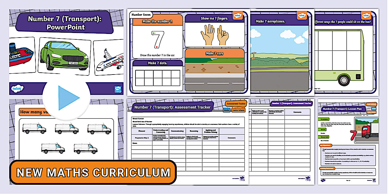 Number 7 (Transport) Pack (teacher made) - Twinkl