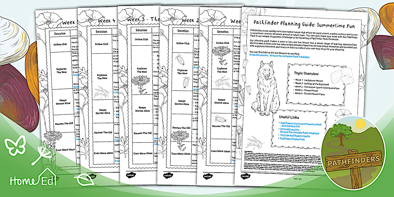 Pathfinders Planning Pack: Summertime Fun (teacher made)