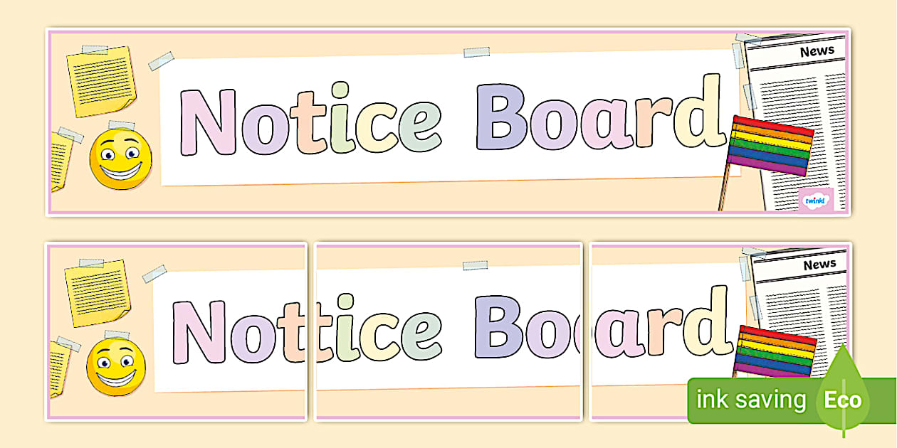 Notice Board Display Banner,noticeboard - Twinkl
