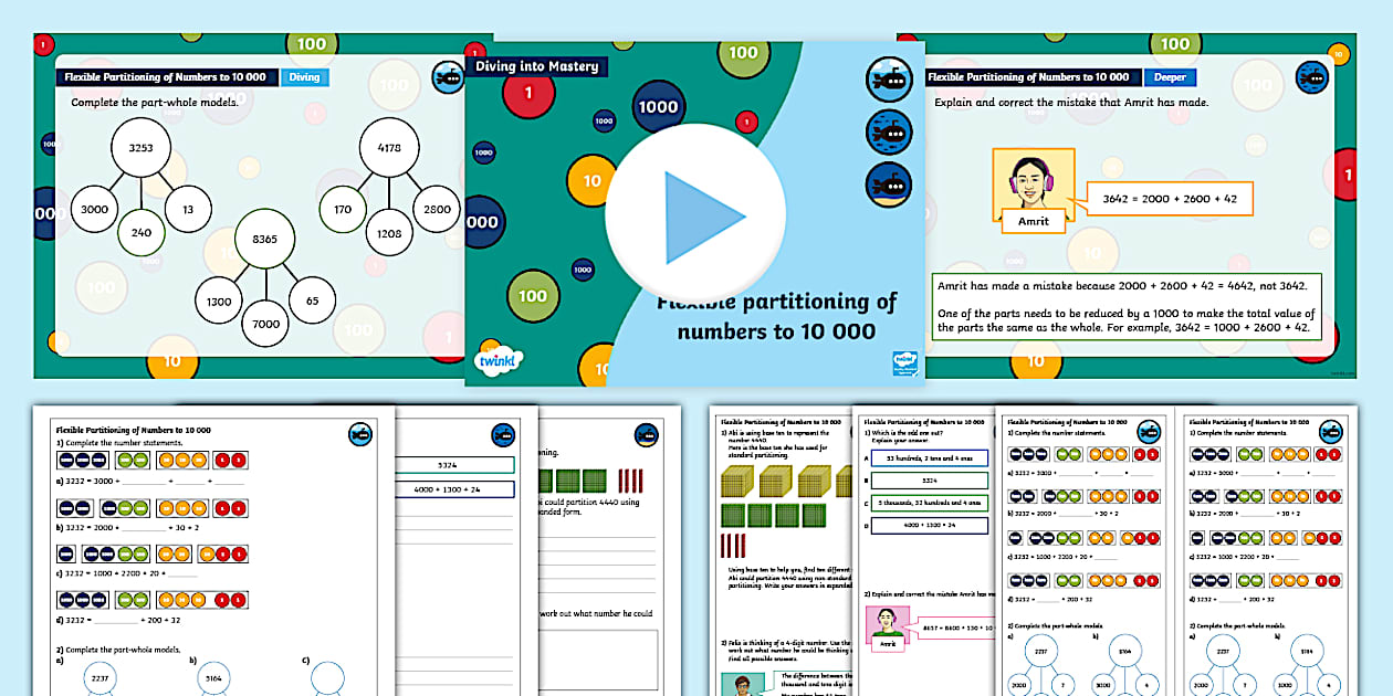 👉 Y4 DiM: Step 7 Flexible Partitioning of Numbers to 10 000