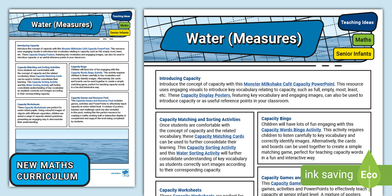 Water (Measures) Teaching Ideas (Teacher-Made) - Twinkl