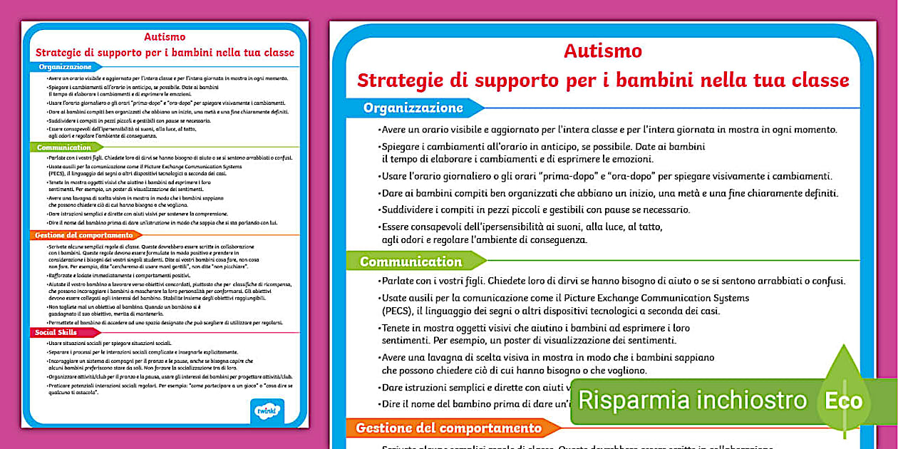 Supportiamo gli alunni sullo spettro dell'autismo - Twinkl