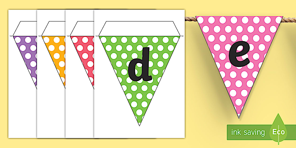 👉 Polka Dot Alphabet Display Bunting (teacher made)