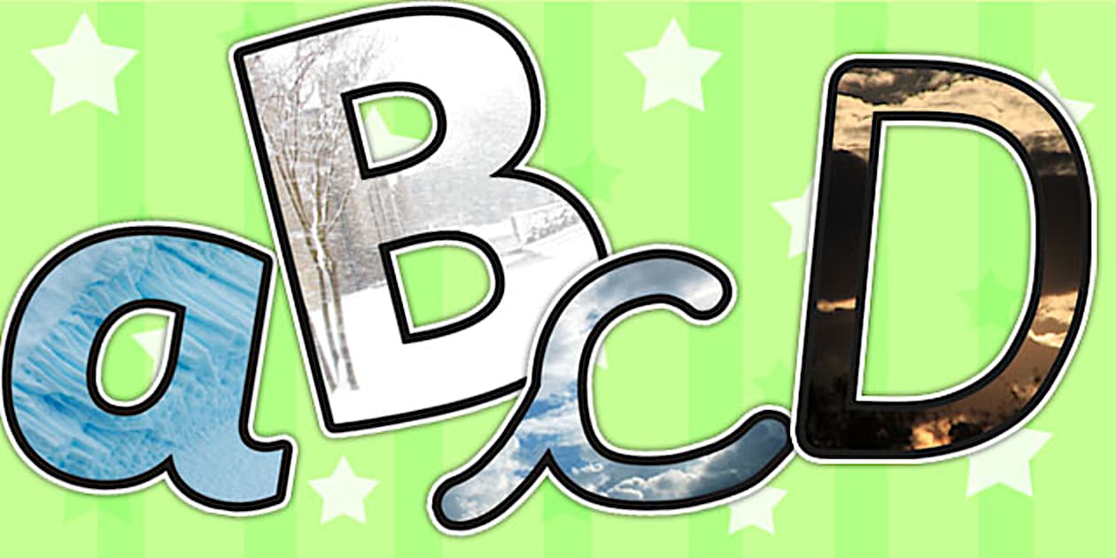 Weather Themed Photo Display Lettering - Twinkl