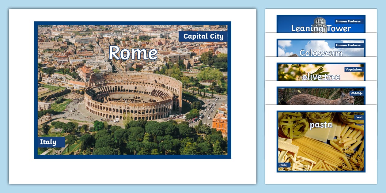 Italy Display Photo Pack - Geography (teacher made) - Twinkl