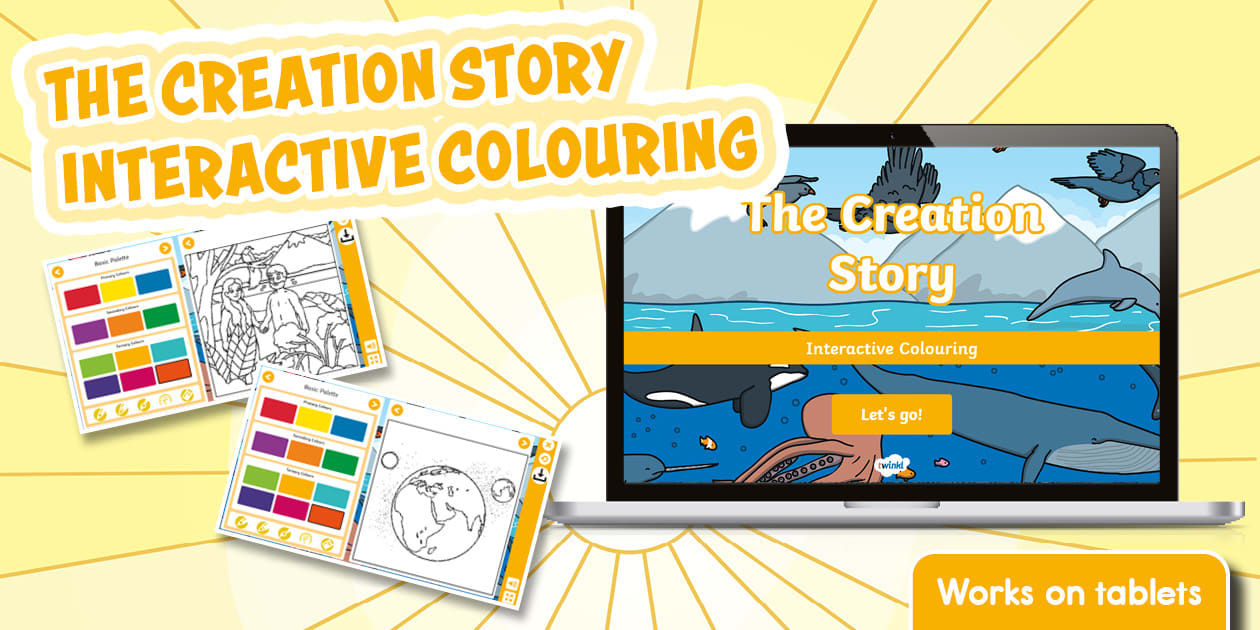 The Creation Story Interactive Colouring