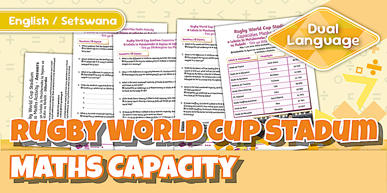 Grade 4 Maths - Term - Rugby World Cup Stadium Maths Capacity Activity