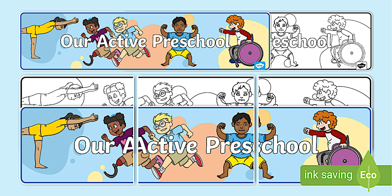 Active Preschool Banner - Twinkl Ireland Early Years