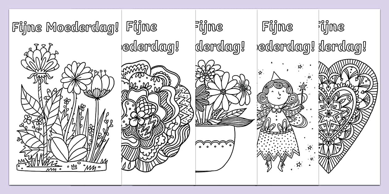 Moederdag mindfulness-kleurkaarten (teacher made) - Twinkl