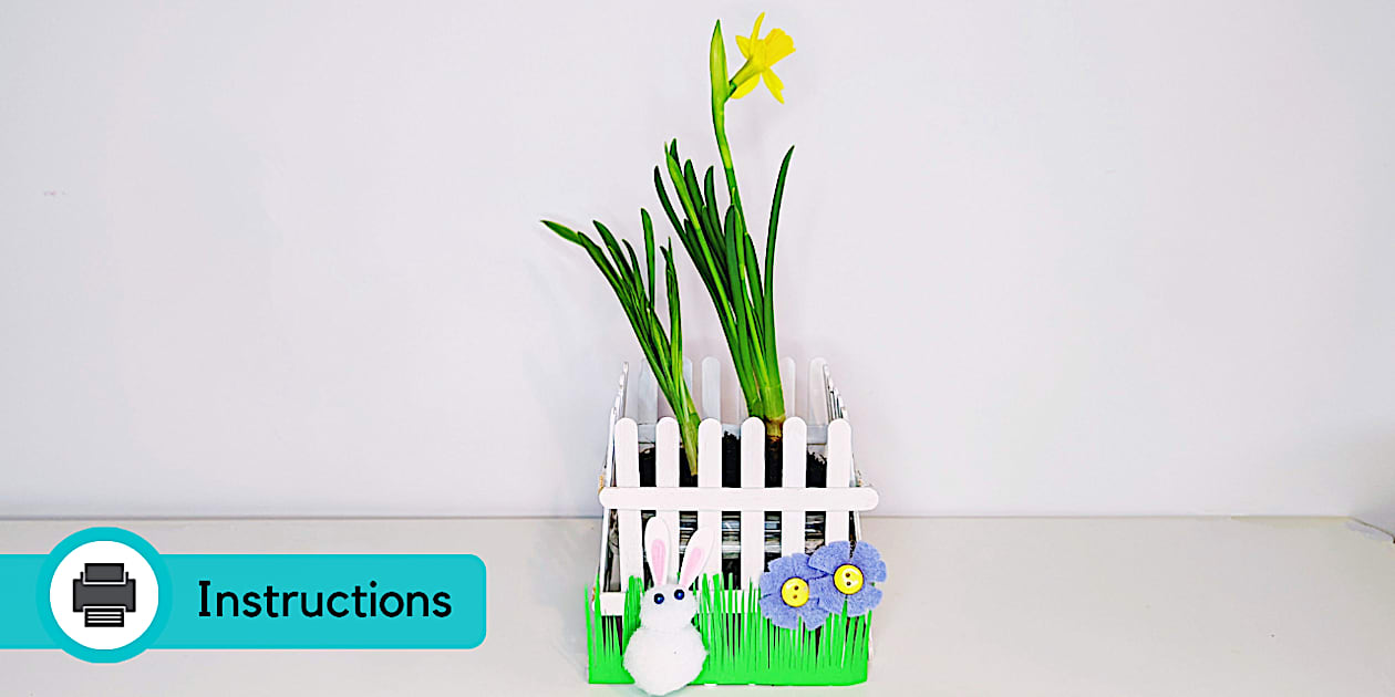 Picket Fence Plant Pot | DIY Easter Gifts Craft - Twinkl
