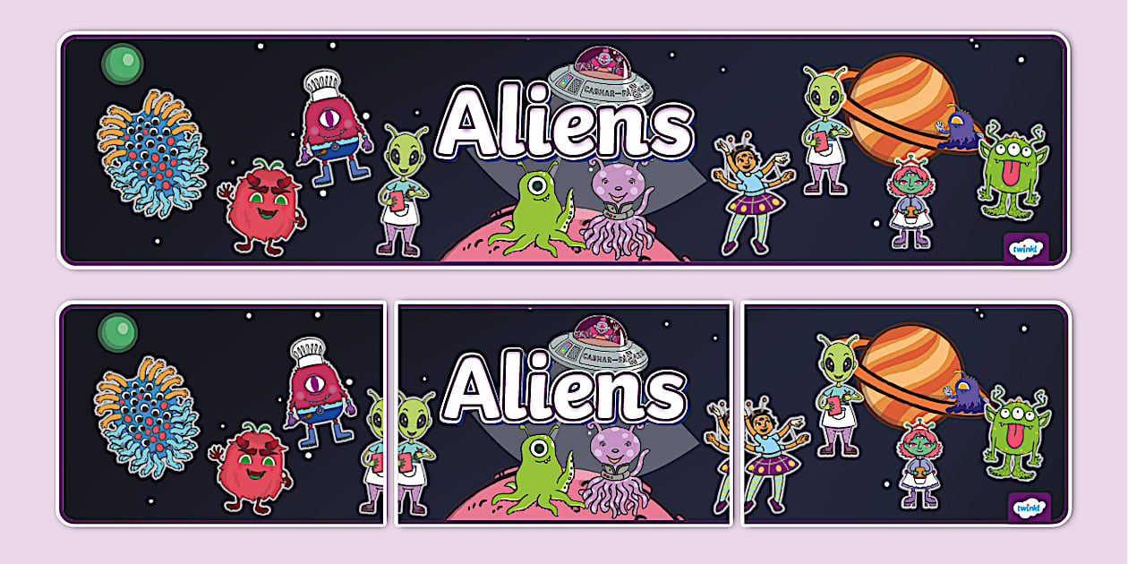 Aliens Display Banner (teacher made) - Twinkl
