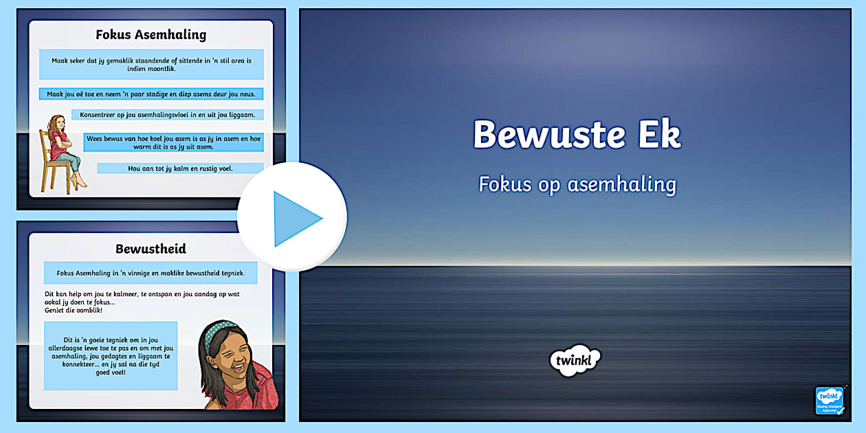 Bewuste Ek: Fokus op Asemhaling PowerPoint (teacher made)
