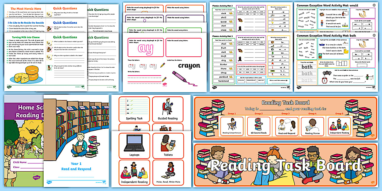 KS1 Reading Task Display Pack (teacher made) - Twinkl