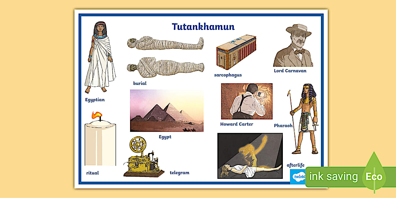 Tutankhamun Word Mat (teacher made) - Twinkl