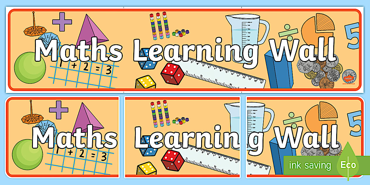 Maths Learning Wall Display Banner (teacher made) - Twinkl