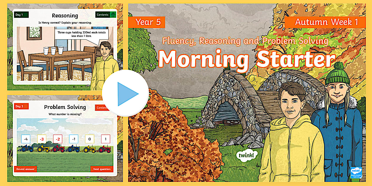 Year 5 Maths Starters - Autumn PowerPoint (teacher made)