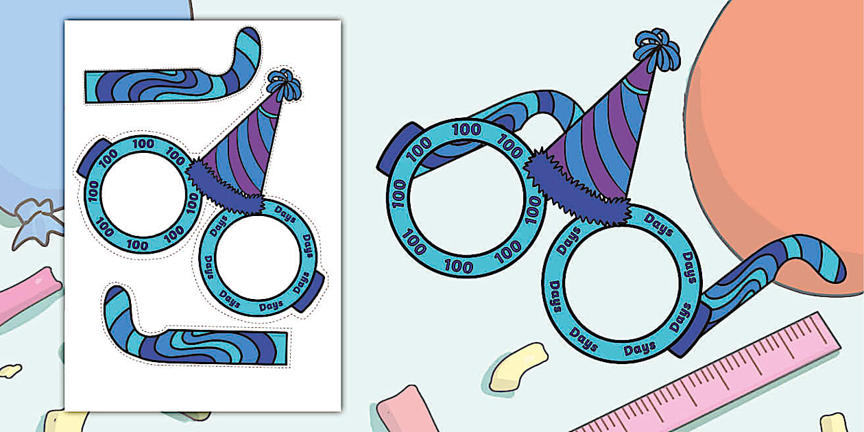 100th Day Surprise – 100 Days Glasses (teacher made)