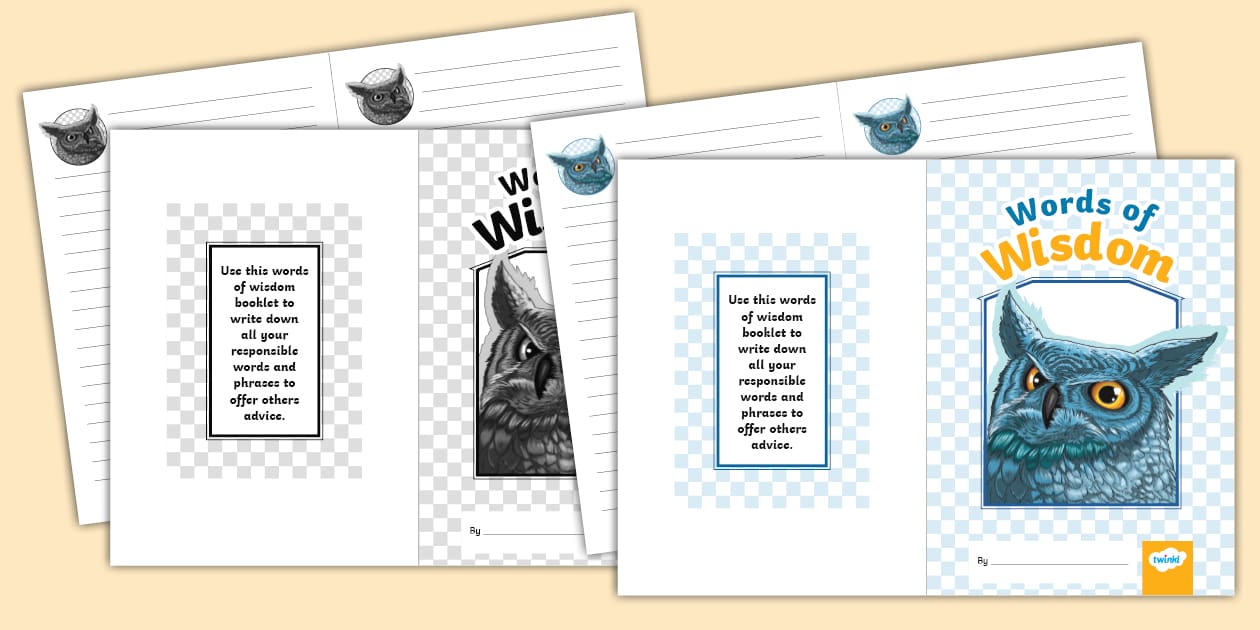 Words of Wisdom Journal Writing Frame (teacher made)