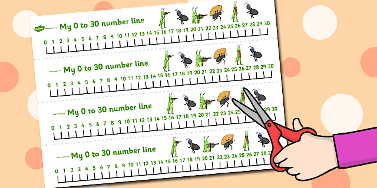 The Ant and the Grasshopper Number Lines 0-30 - Twinkl