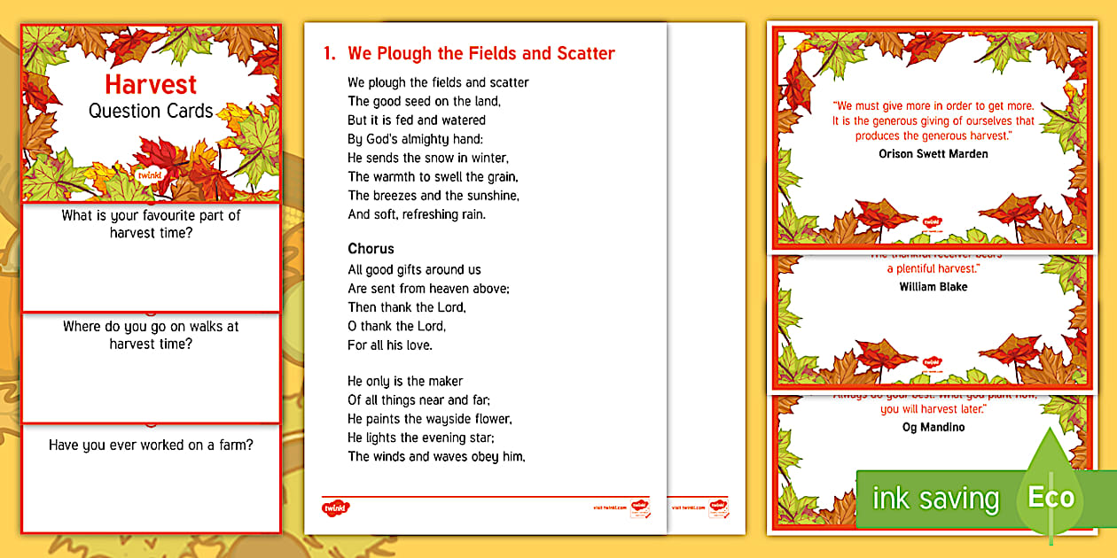 Harvest Resource Pack (Teacher-Made) - Twinkl