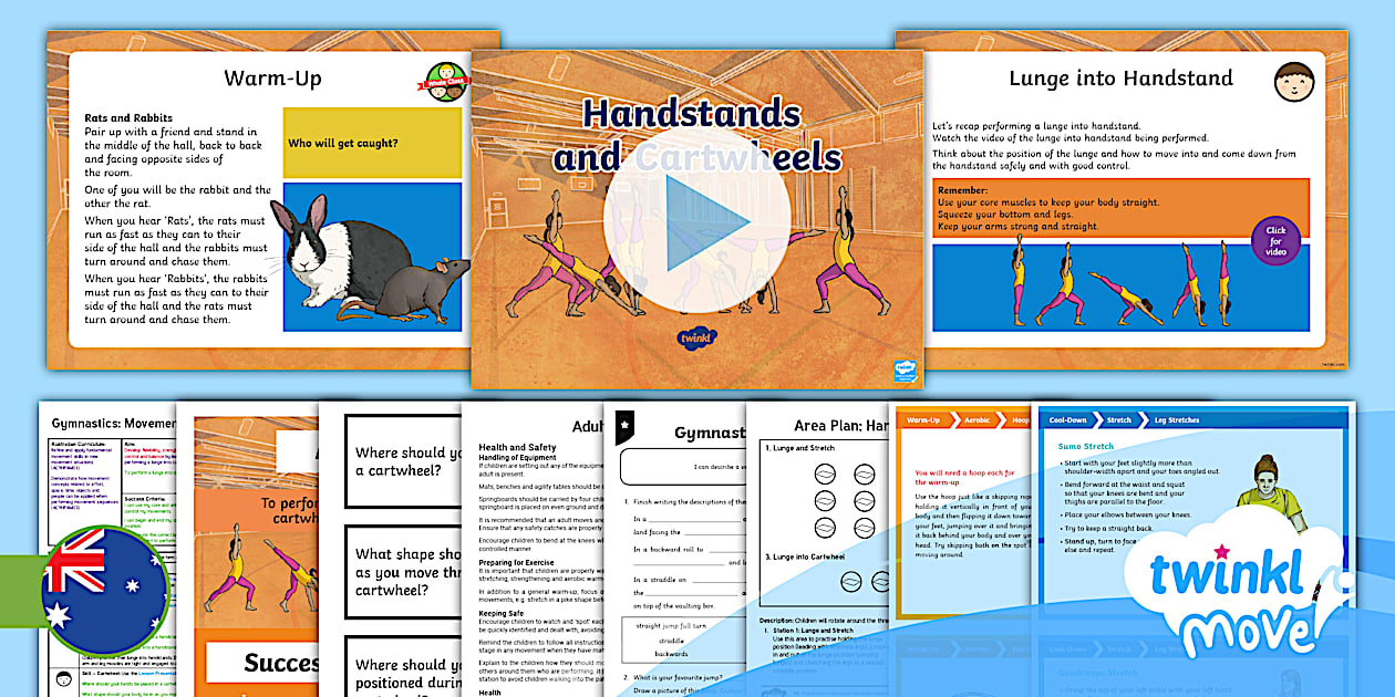 Move PE Year 4 Gymnastics: Movement Lesson 4: Handstands and Cartwheels Lesson